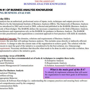 Business Analysis: an Informational Guide to Training Your Project Team ...