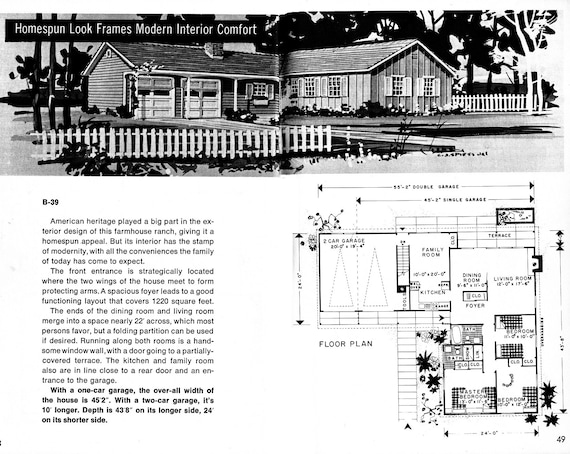 L Shaped Home Floor Plans 1967