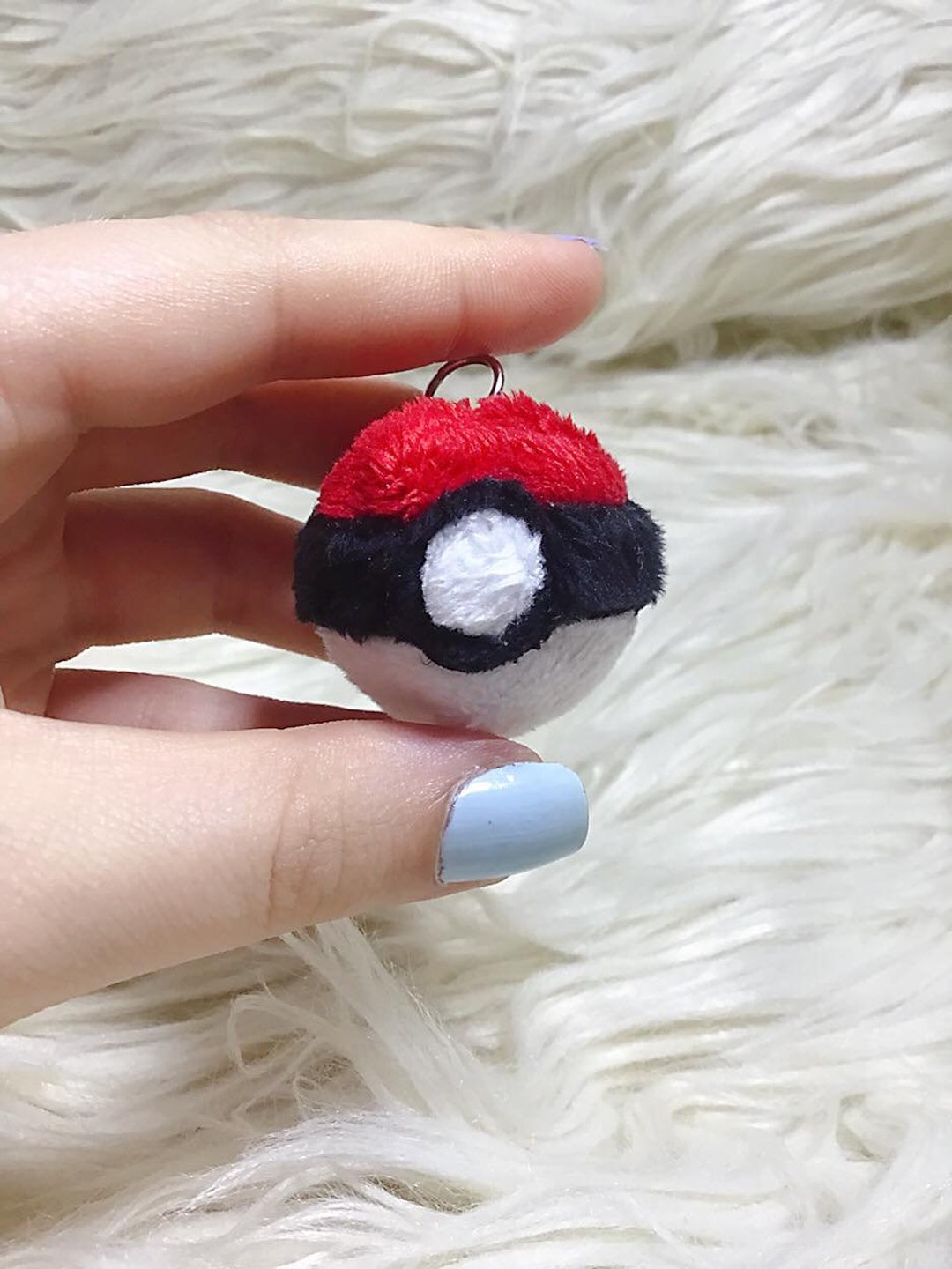 Pokeball Inspired Ball Plush, Keychain/ Dust Plug/ Cellphone Strap - Etsy