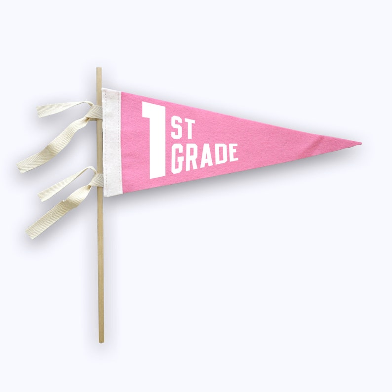 School Grade Pennant PINK - Etsy
