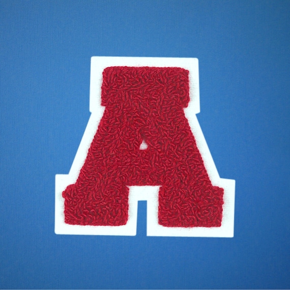 LARGE Varsity Letter Chenille Felt Patch 4.5 Bright Red/ | Etsy