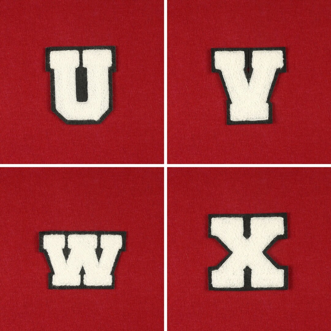 LARGE Varsity Letter Chenille Felt Patch 4.5 White/ | Etsy