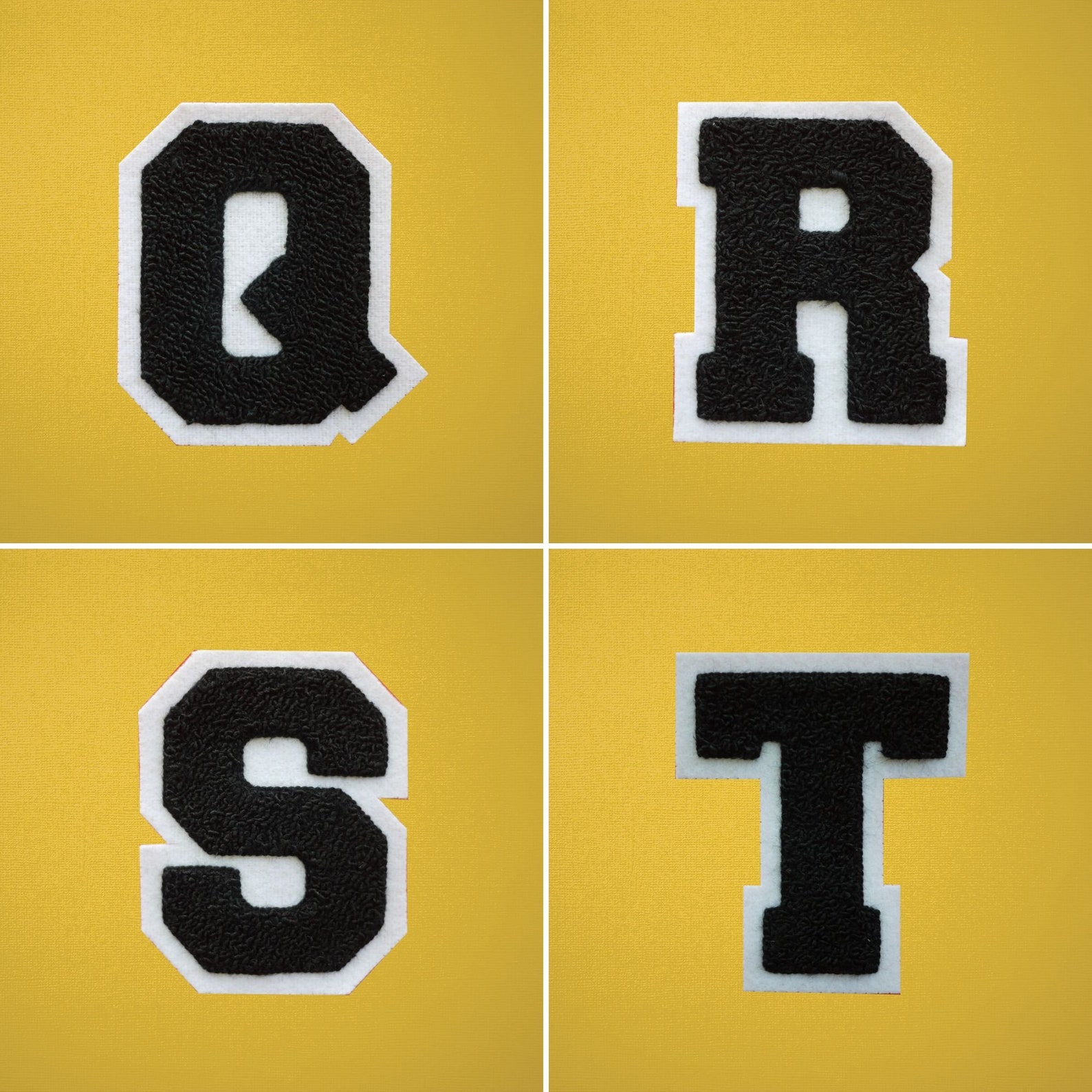 MEDIUM Varsity Letter Chenille Felt Patch 3.5 Black/ - Etsy