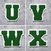 MEDIUM Varsity Letter Chenille Felt Patch 3.5" Kelly Green/ White - Etsy