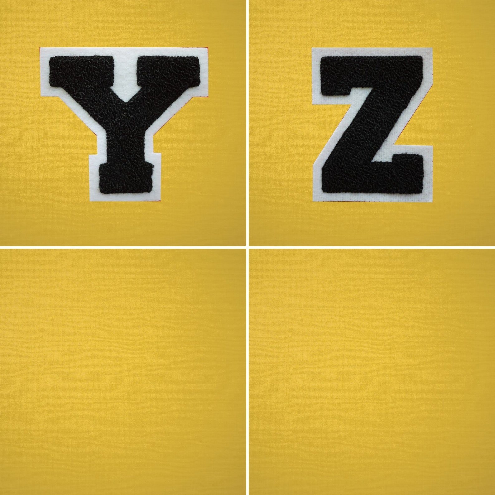 MEDIUM Varsity Letter Chenille Felt Patch 3.5 Black/ | Etsy