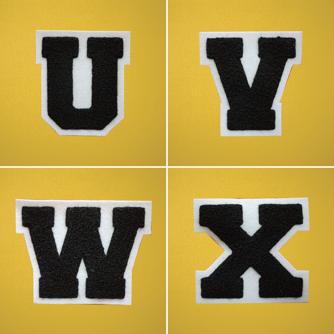 MEDIUM Varsity Letter Chenille Felt Patch 3.5 Black/ | Etsy