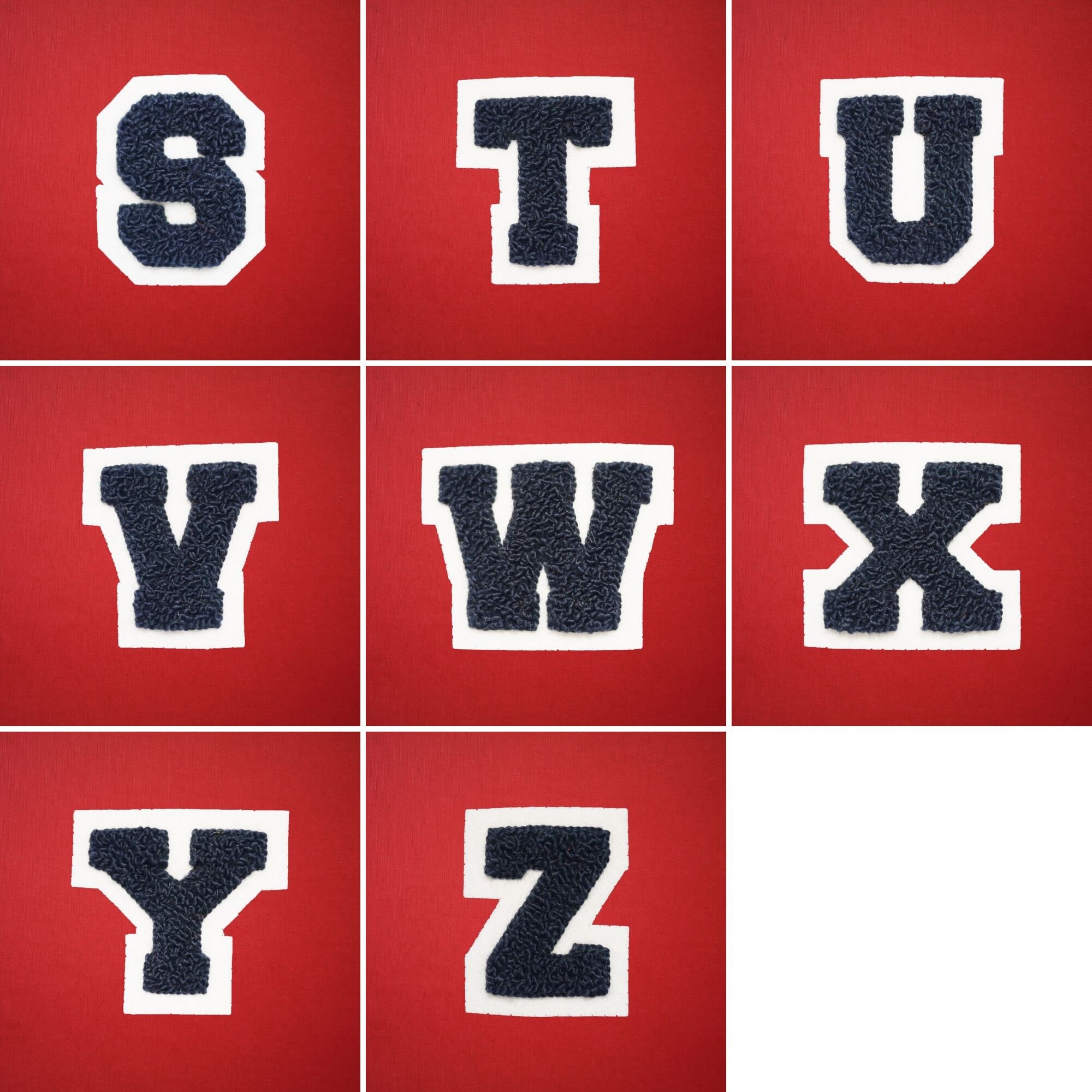 SMALL Varsity Letter Chenille Felt Patch 2" Navy/white - Etsy