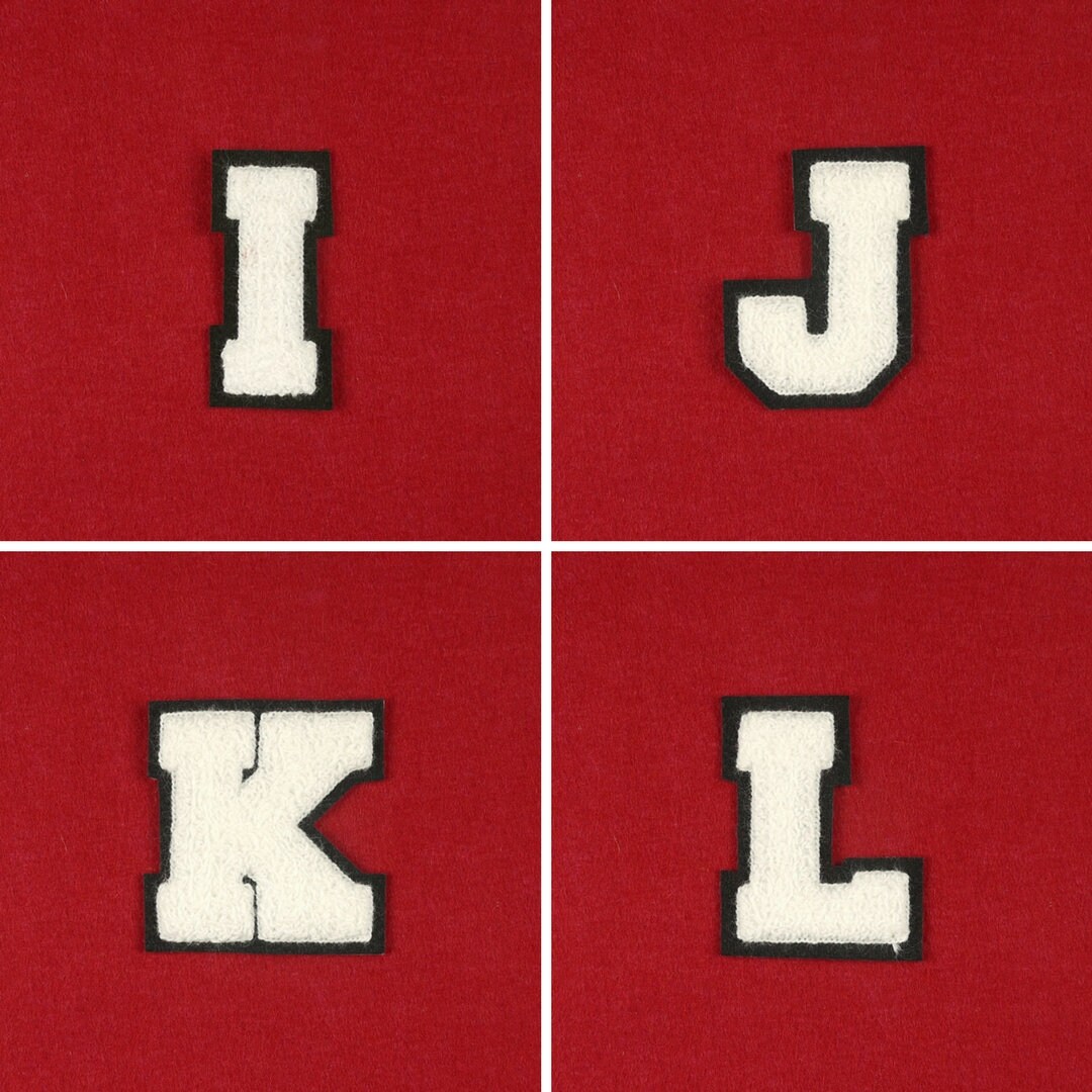 LARGE Varsity Letter Chenille Felt Patch 4.5 White/ - Etsy