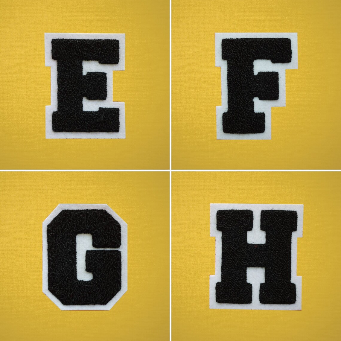 MEDIUM Varsity Letter Chenille Felt Patch 3.5 Black/ | Etsy