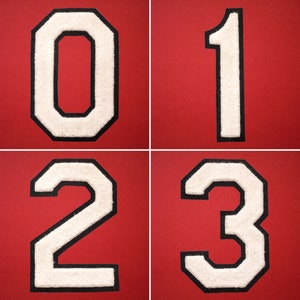 X-LARGE Varsity Number Chenille Felt Patch 6" White/ Black - Etsy