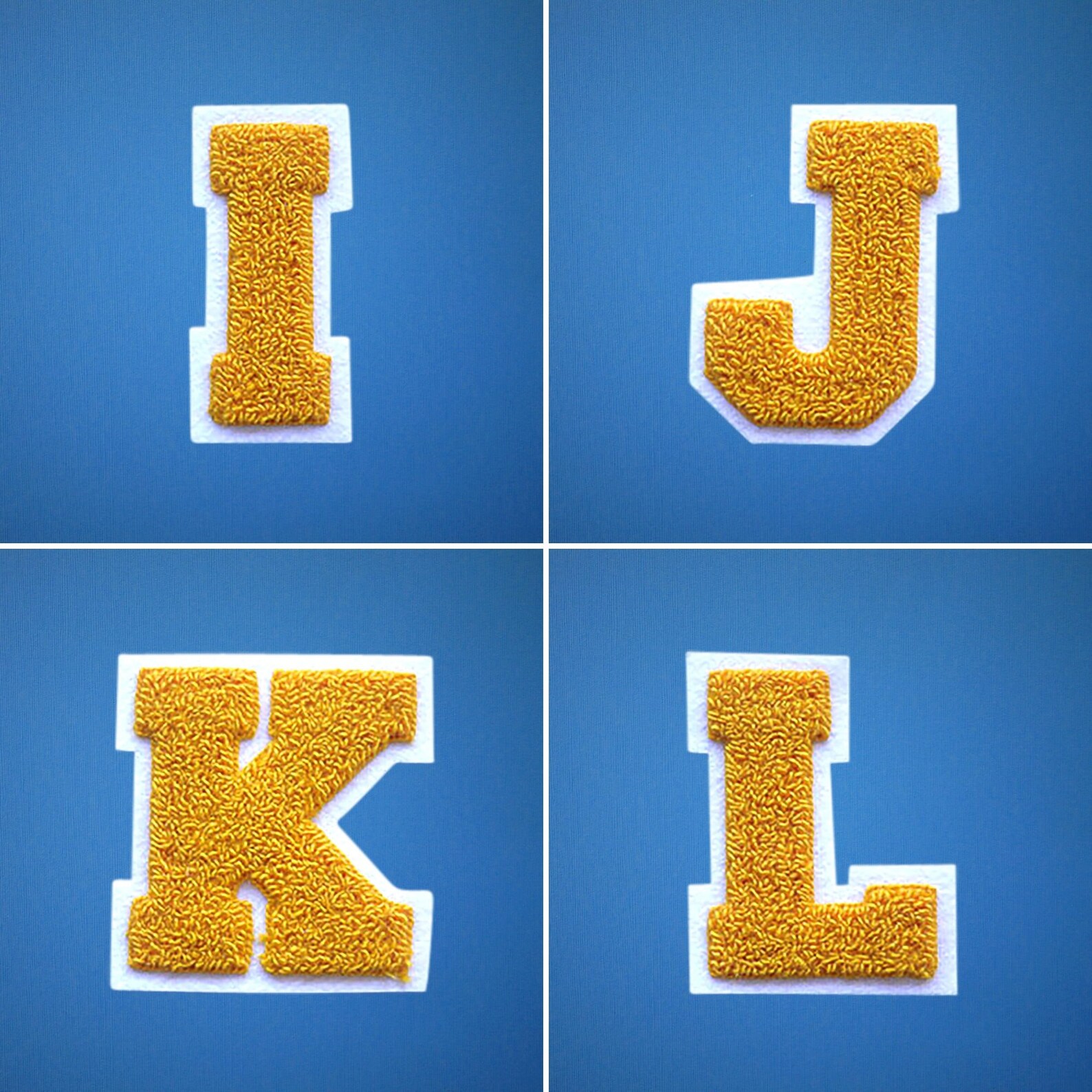 LARGE Varsity Letter Chenille Felt Patch 4.5" Yellow Gold/ White - Etsy