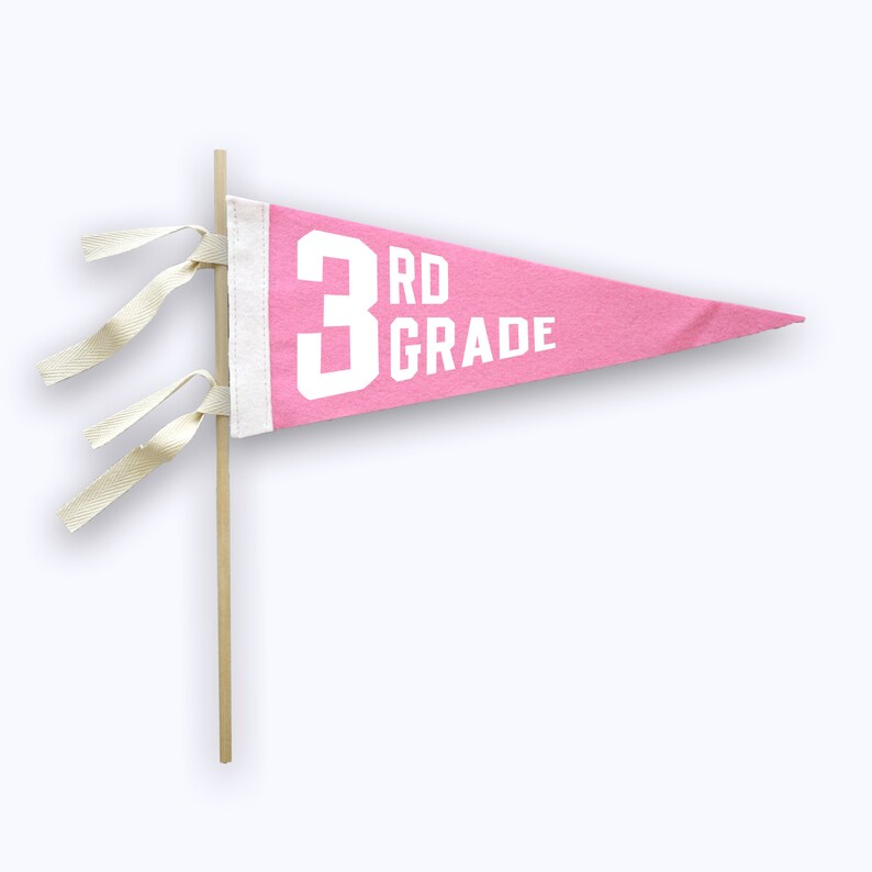 School Grade Pennant PINK - Etsy