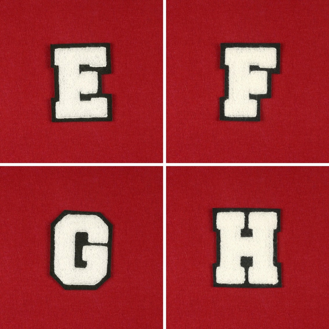 LARGE Varsity Letter Chenille Felt Patch 4.5 White/ - Etsy