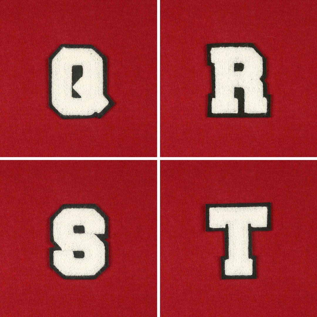 LARGE Varsity Letter Chenille Felt Patch 4.5 White/ | Etsy