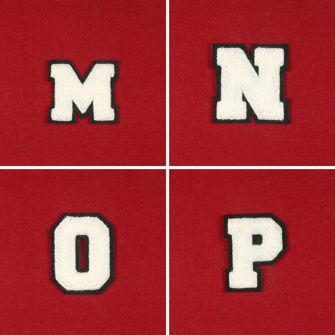 LARGE Varsity Letter Chenille Felt Patch 4.5 White/ - Etsy