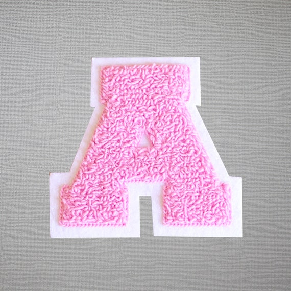 SMALL Varsity Letter Chenille Felt Patch 2 Soft Pink/ | Etsy