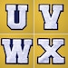 LARGE Varsity Letter Chenille Felt Patch 4.5 White/ Navy - Etsy