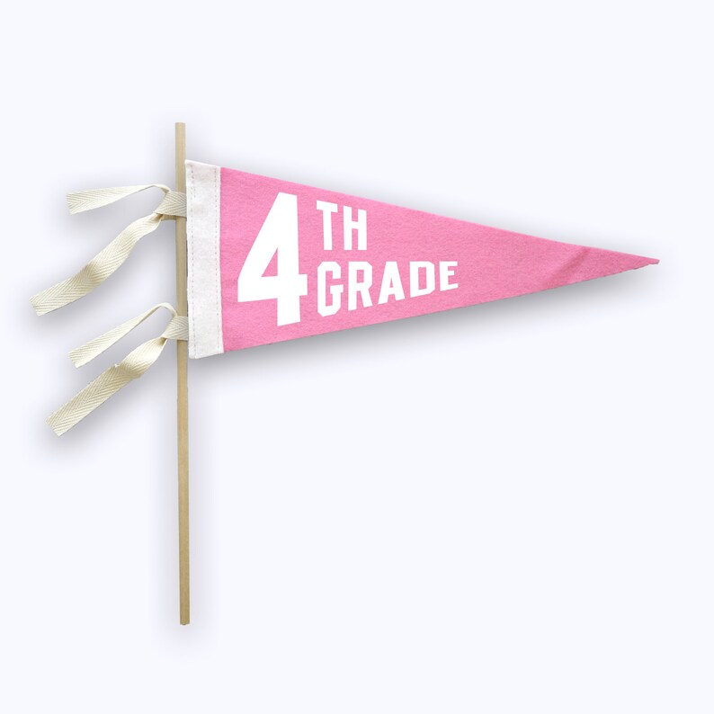 School Grade Pennant PINK - Etsy