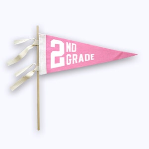 School Grade Pennant PINK - Etsy