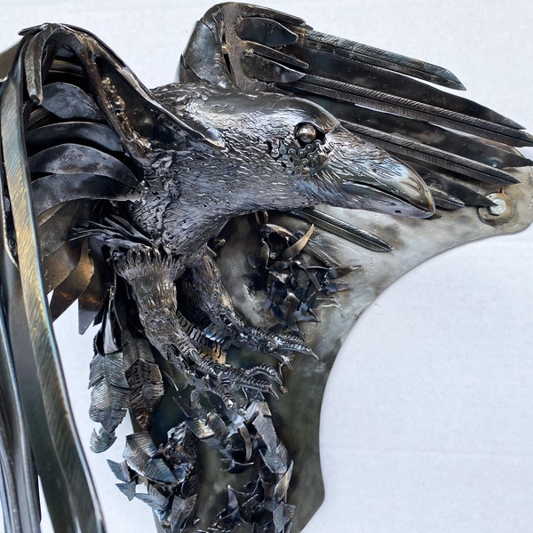 Metal Raven - Etsy