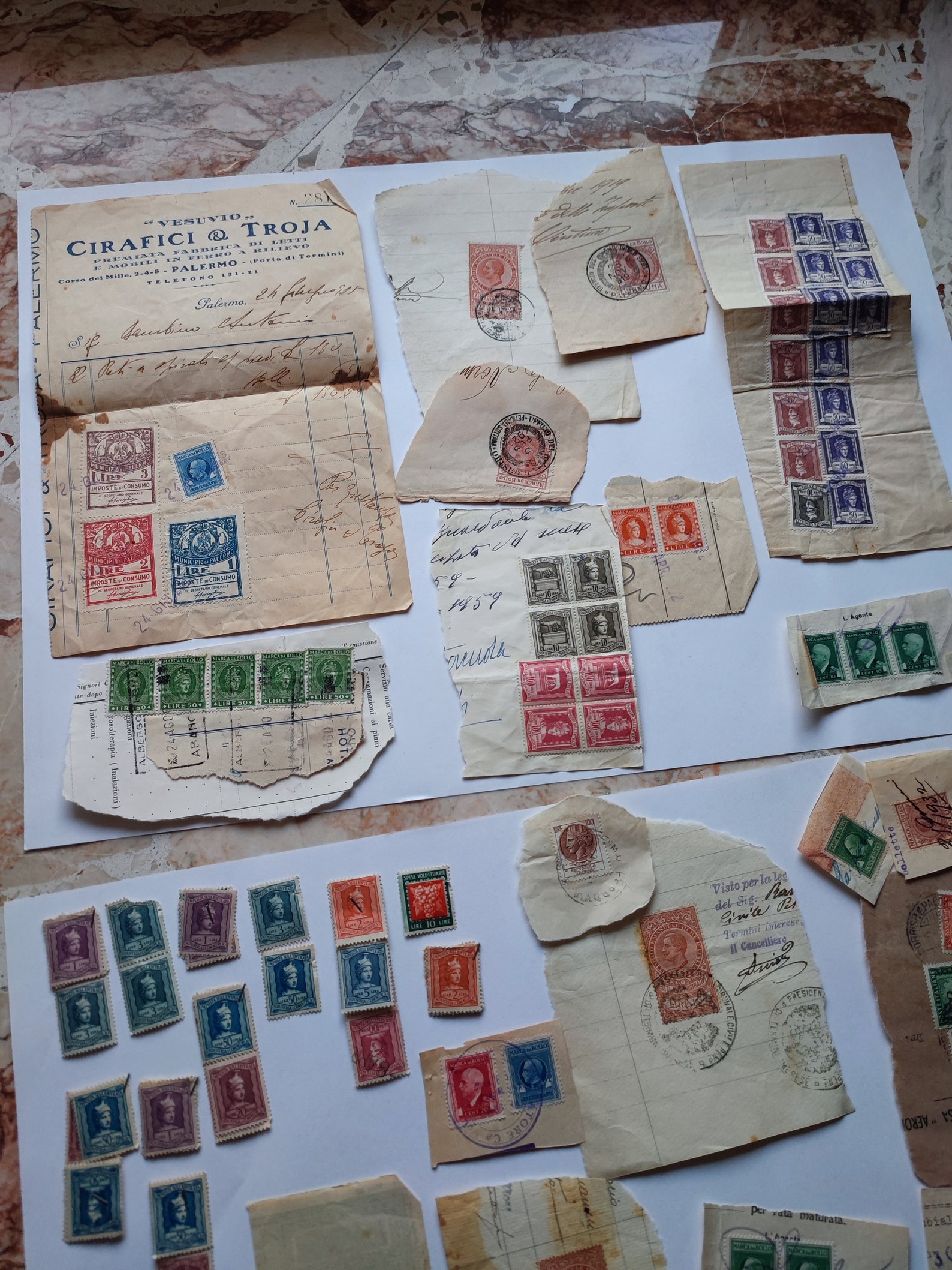 Vintage Collection: Hundreds of Rare Italian Revenue Stamps - Italian ...
