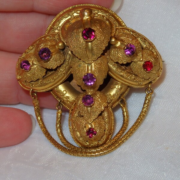 Pinchbeck Brooch - Etsy