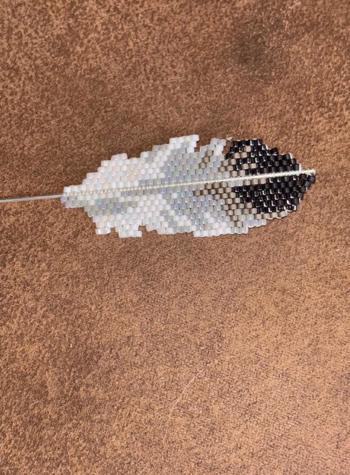 Custom Feather Hand Beaded Hat Pin - Etsy