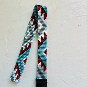 Blue and Red Aztec Hat Band 5/8" Wide - Etsy