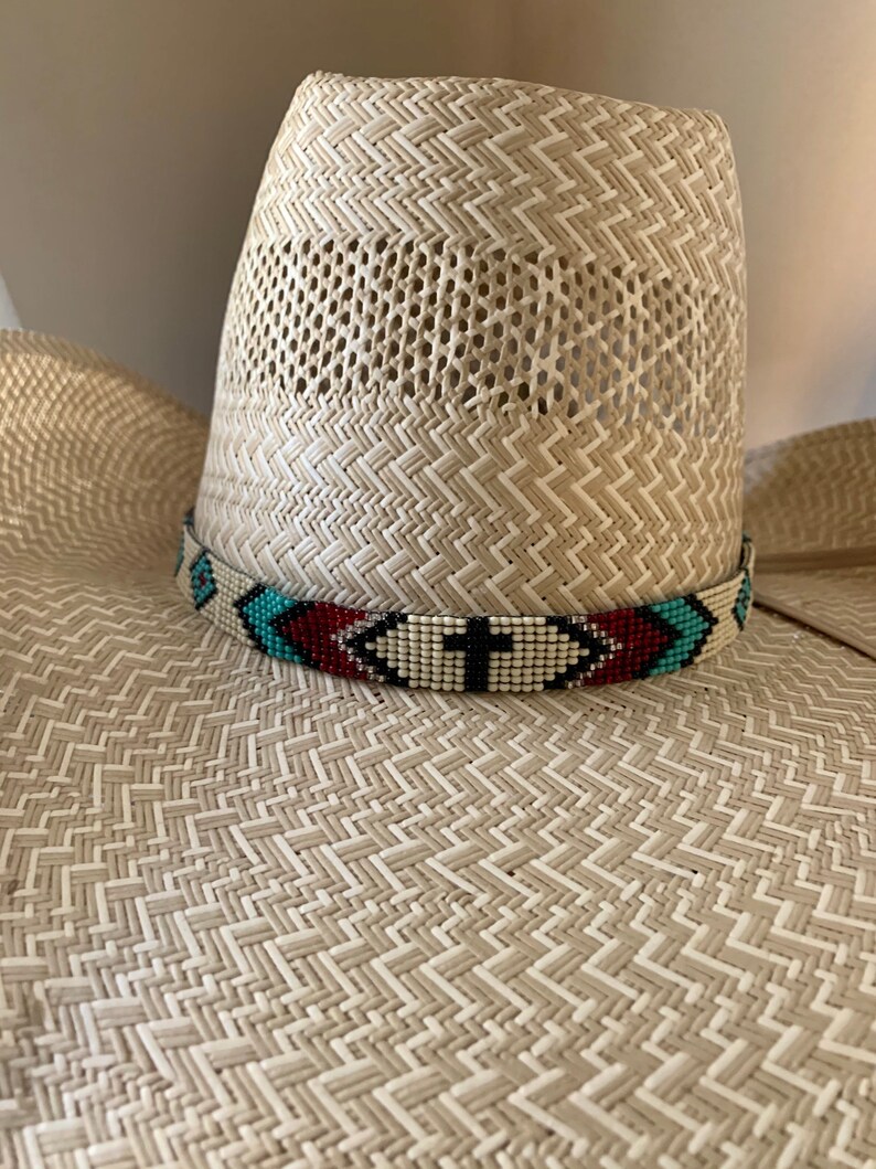 Cream Cross Diamond Hat Band 5/8 Wide | Etsy