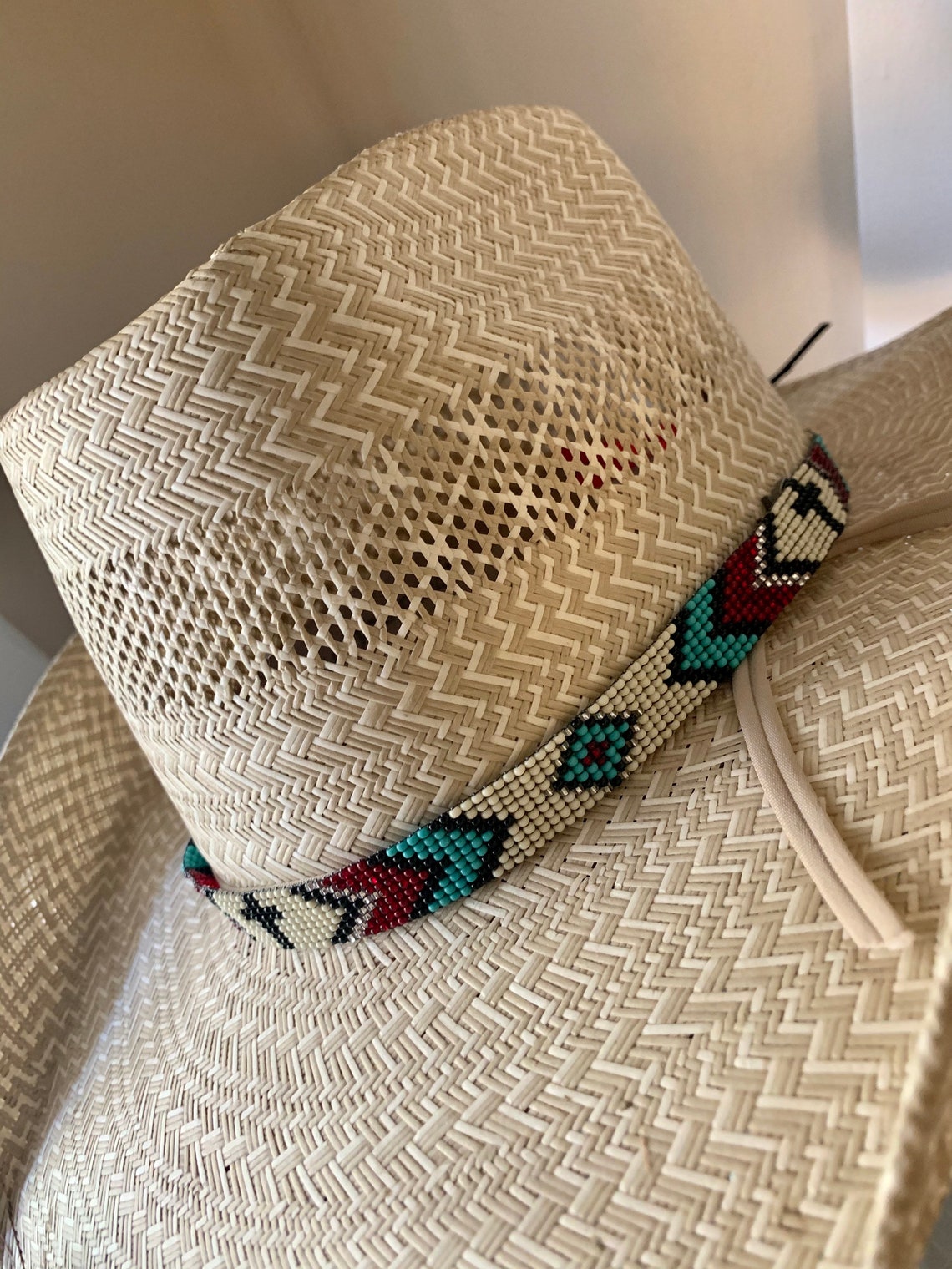 Cream Cross Diamond Hat Band 5/8 Wide | Etsy