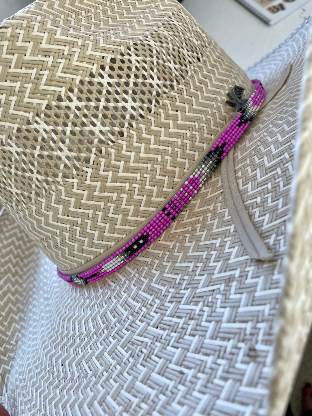 Pink and Black Arrow Hat Band - Etsy