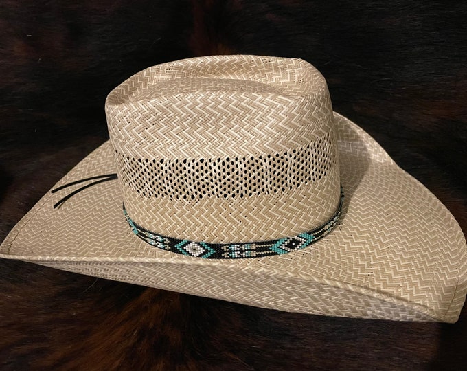 Beaded Hatband Stretch Hat Band Bold Rich Colors Beaded - Etsy