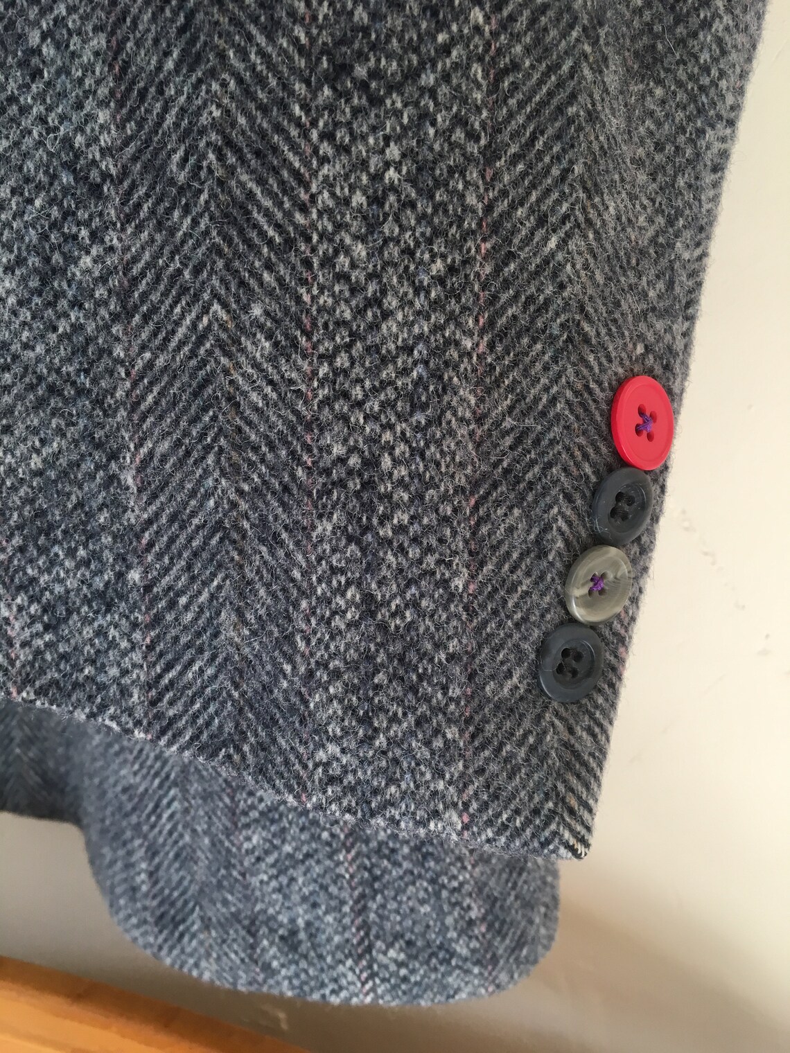 Unique Upcycled Mens Tweed Jacket With a Silk Vintage Tie Size - Etsy