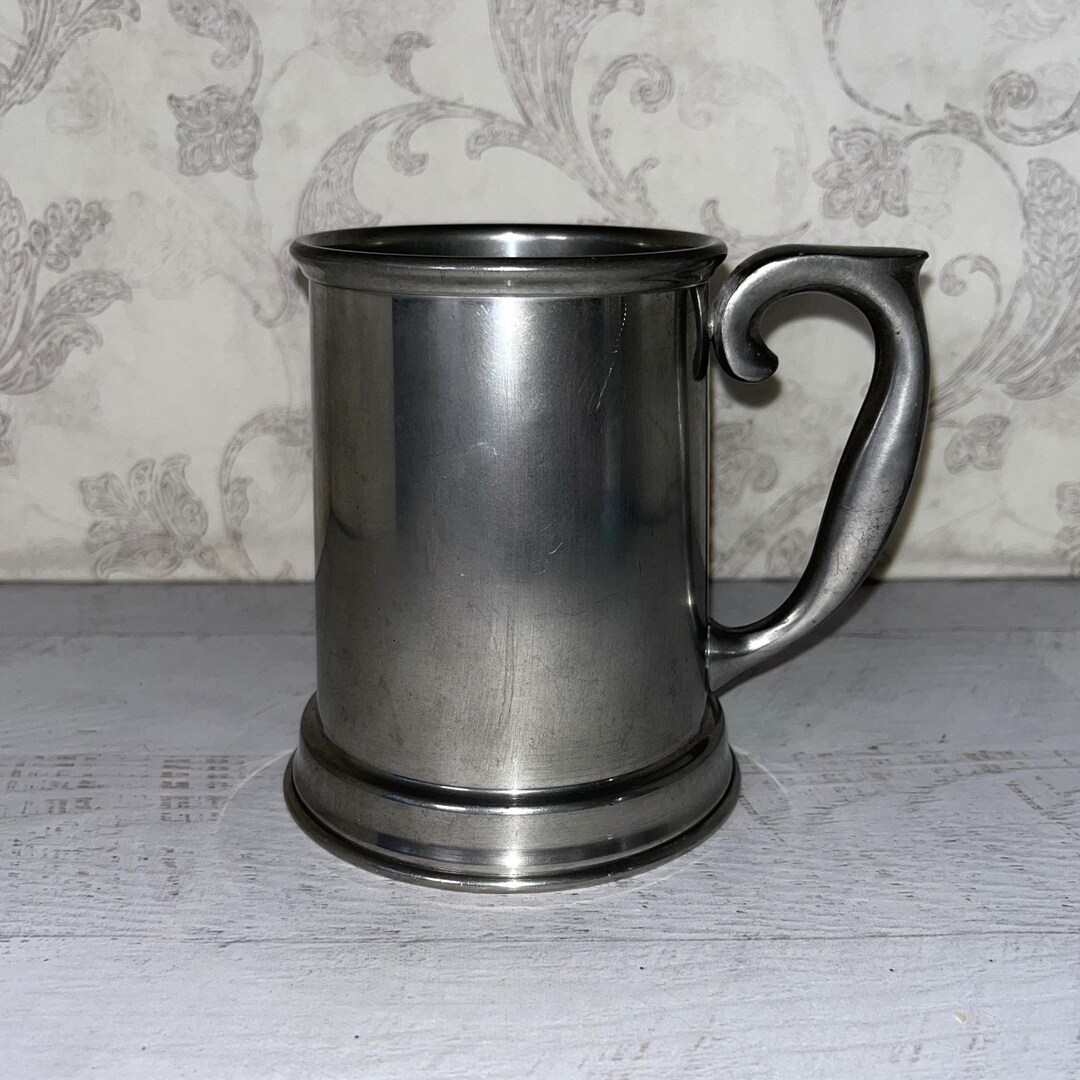 Vintage Stieff Pewter Glass-bottom Tankard, Beer Stein, Pewter Mug - Etsy