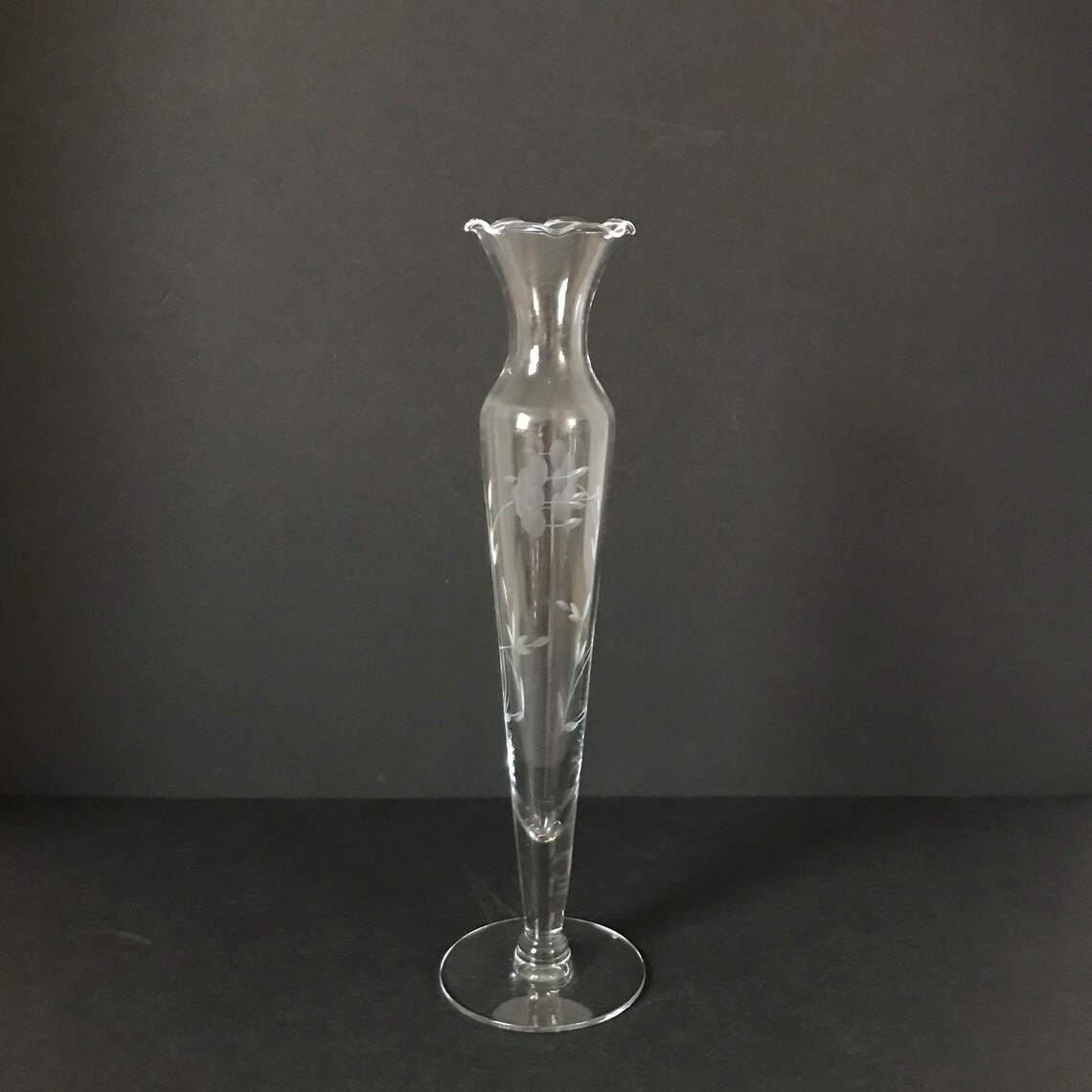 Vintage Princess House Bud Vase Heritage Etched Glass Flower | Etsy