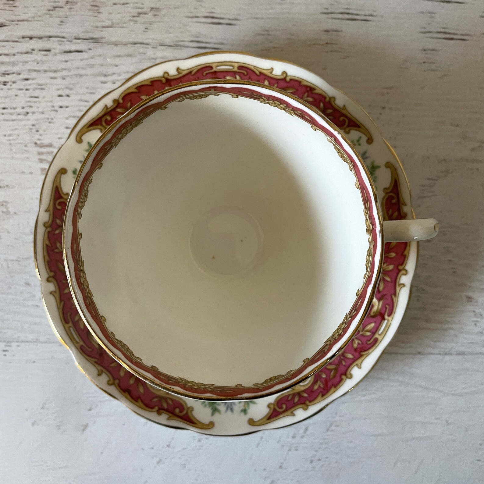 English Tea Cup and Saucer Set, Montrose Pattern, Foley China, E Brain ...