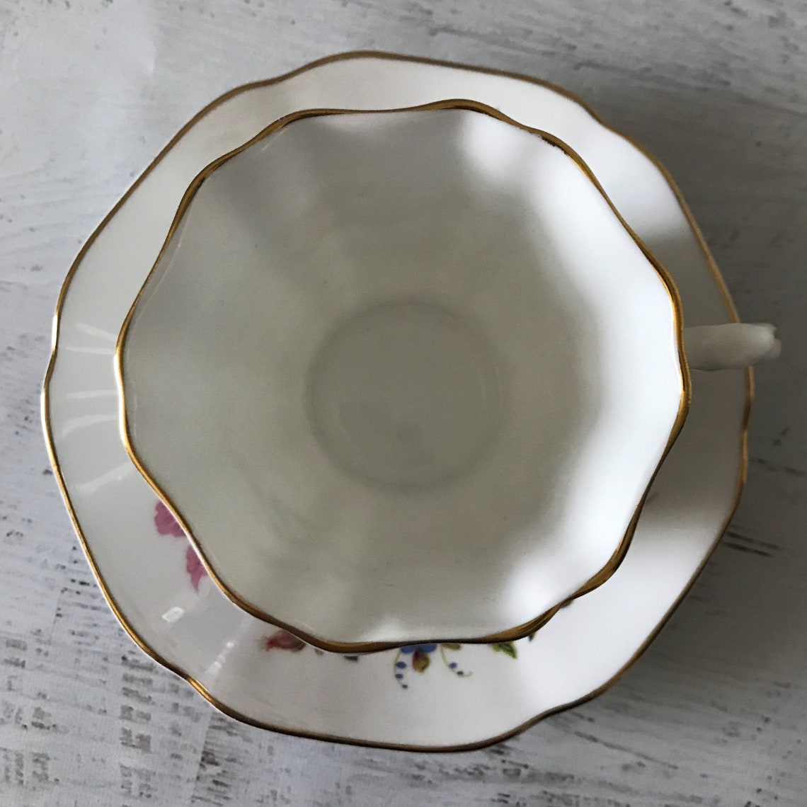 Vintage English Cup and Saucer Set Multicolor Floral Tea Cup - Etsy