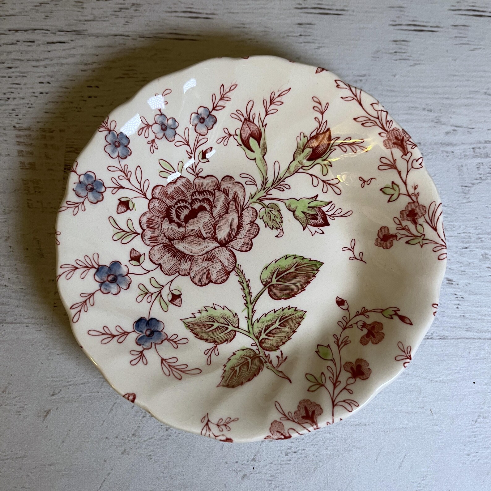 Rose Chintz Pink Fruit Dessert Bowls, Johnson Brothers, Made in England ...