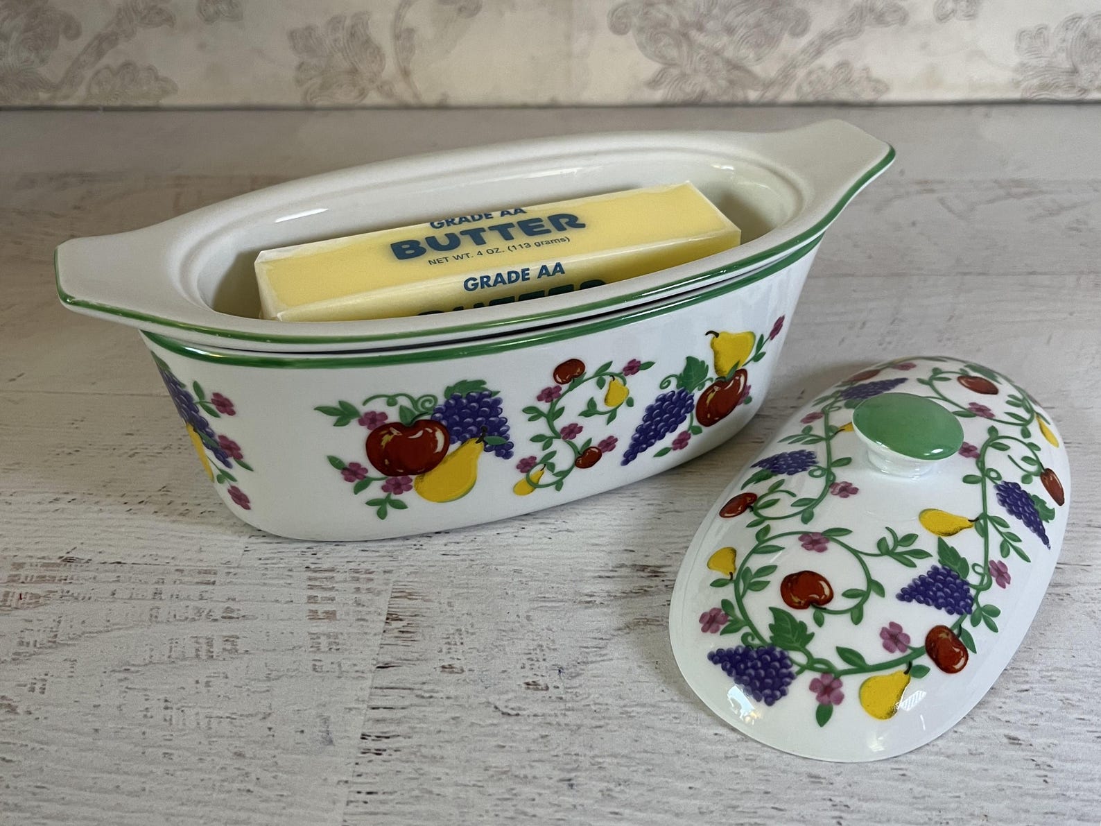 Vintage Butter Boat With Water Reservoir, Cook Street Covered Butter ...