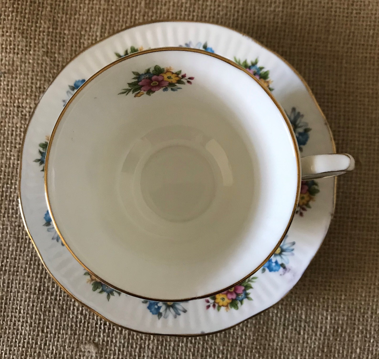 Vintage Elizabethan Tea Cup and Saucer Set England Colorful - Etsy