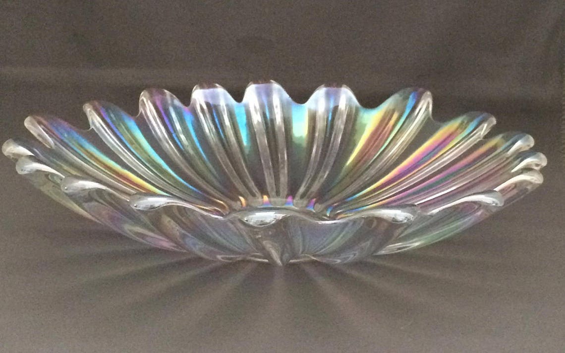 Federal Glass Celestial Iridescent Bowl Vintage 11 - Etsy