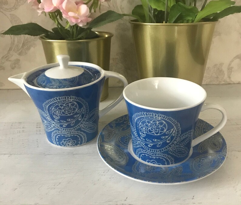 Vintage Personal Teapot and Tea Cup Set From Multiplechoice - Etsy