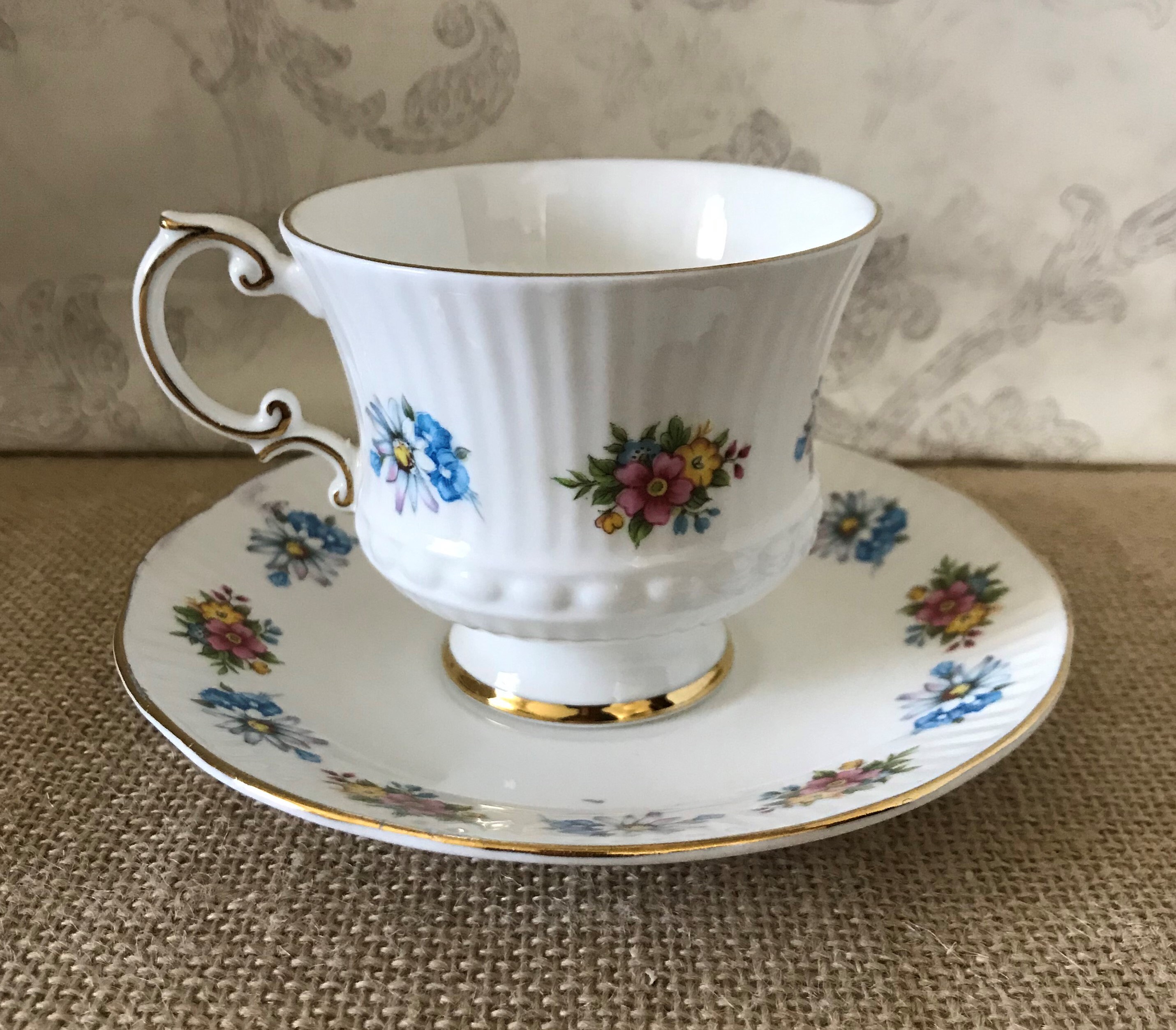 Vintage Elizabethan Tea Cup and Saucer Set England Colorful - Etsy