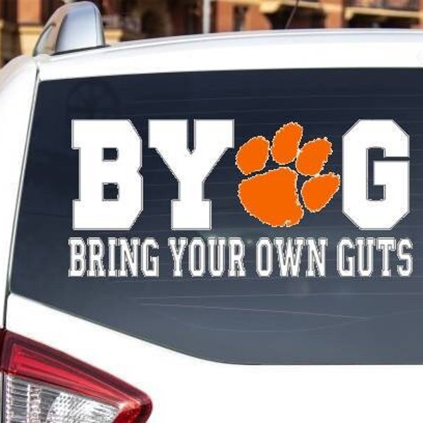 Clemson Car Decal - Etsy
