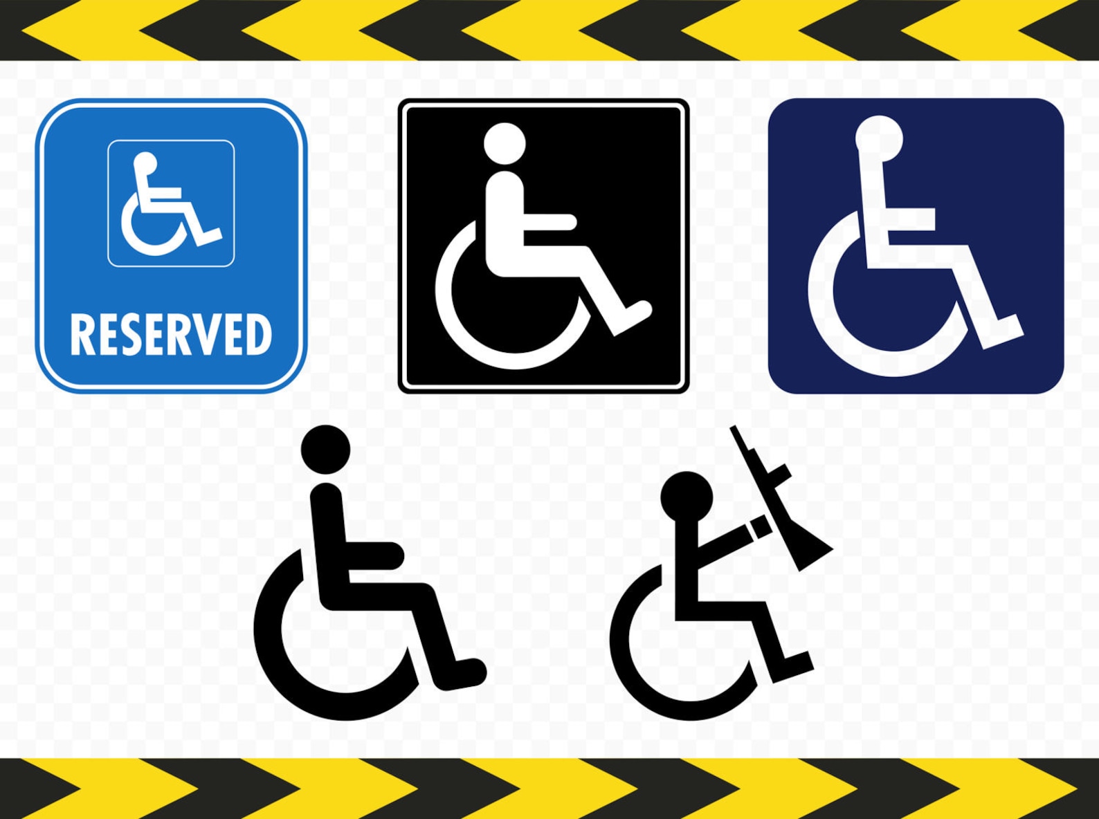 Hendicap Handicapped Wheelchair Disabled person SVG Printable | Etsy