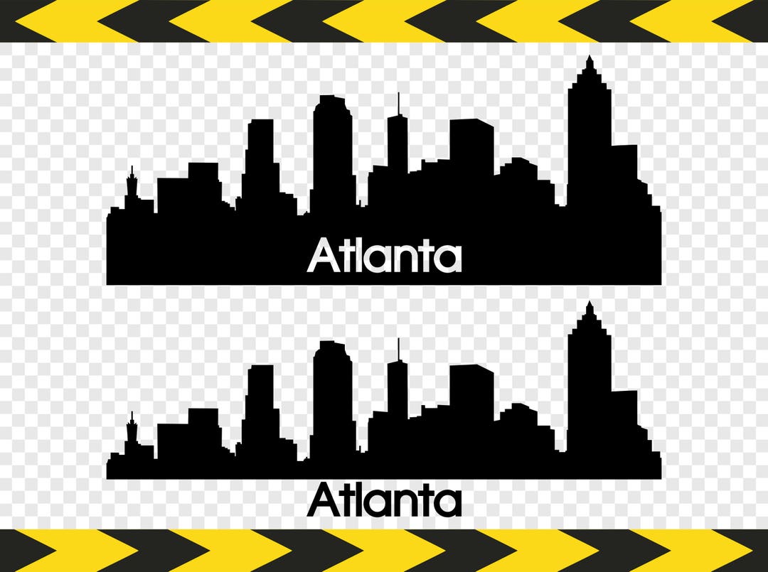 Atlanta Skyline Print Art SVG Shirt Cut Files for Cricut Silhouette DXF ...
