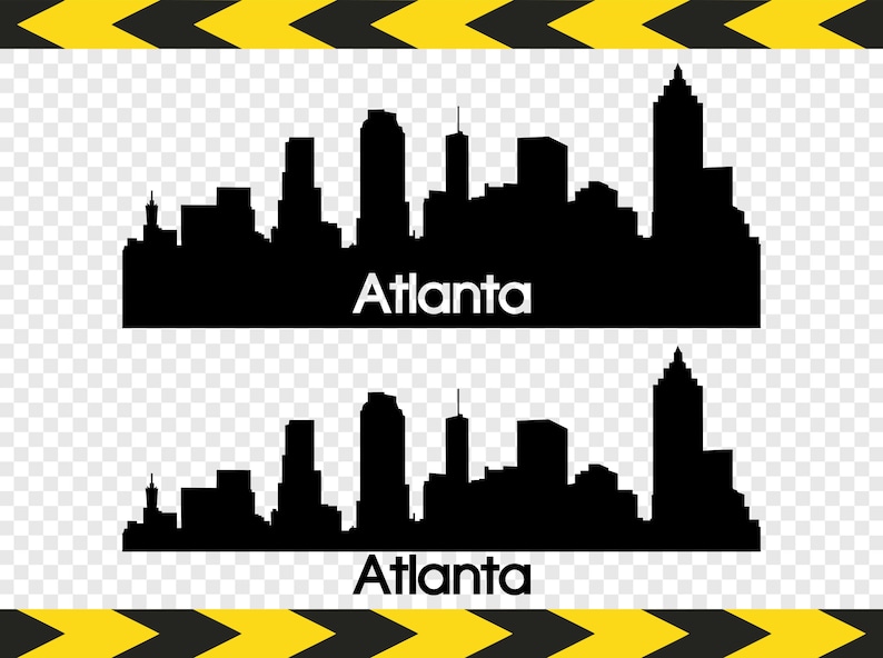 Atlanta Skyline Print Art SVG Shirt Cut Files for Cricut - Etsy