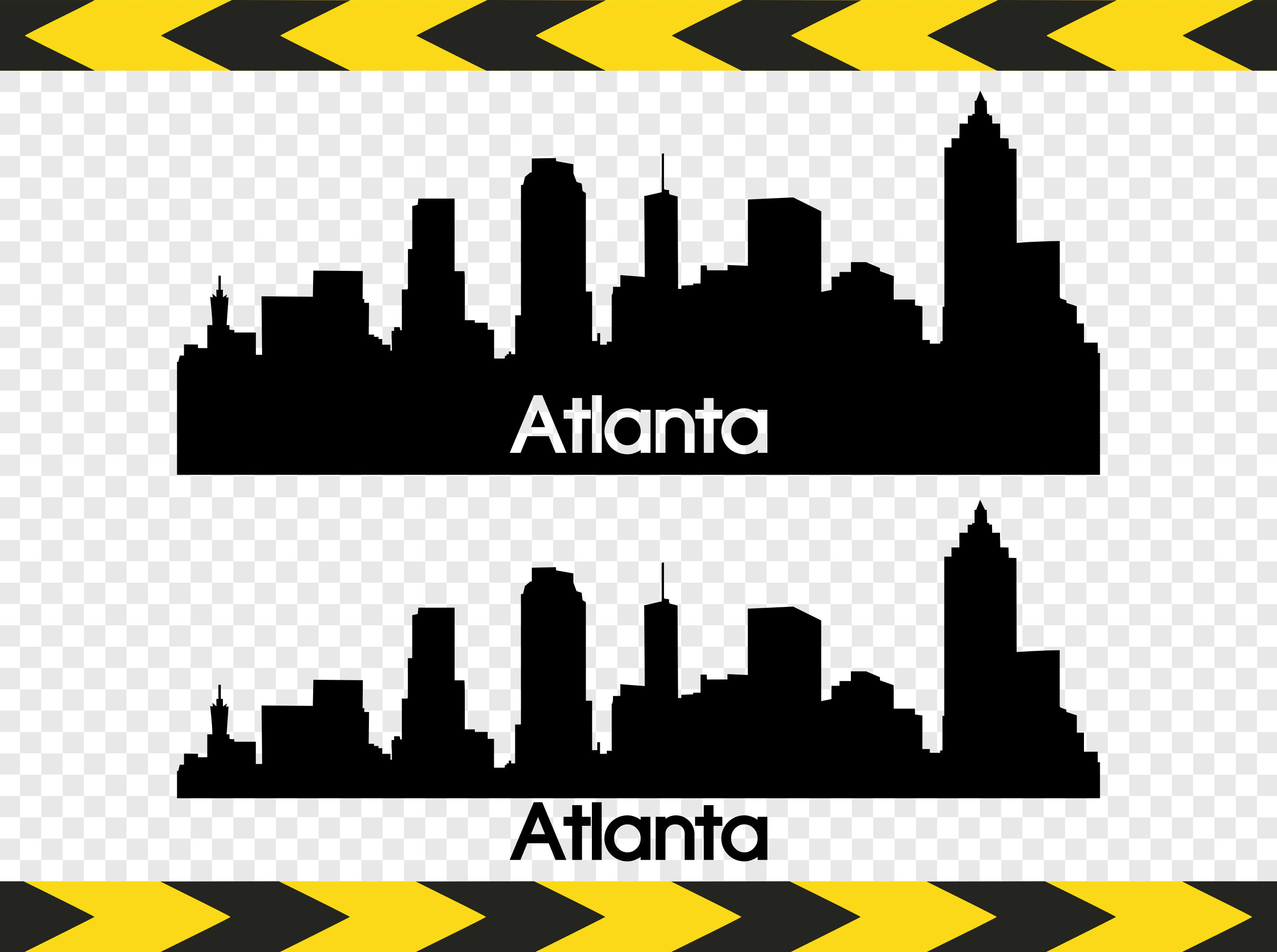 Atlanta Skyline Print Art SVG Shirt Cut Files for Cricut - Etsy