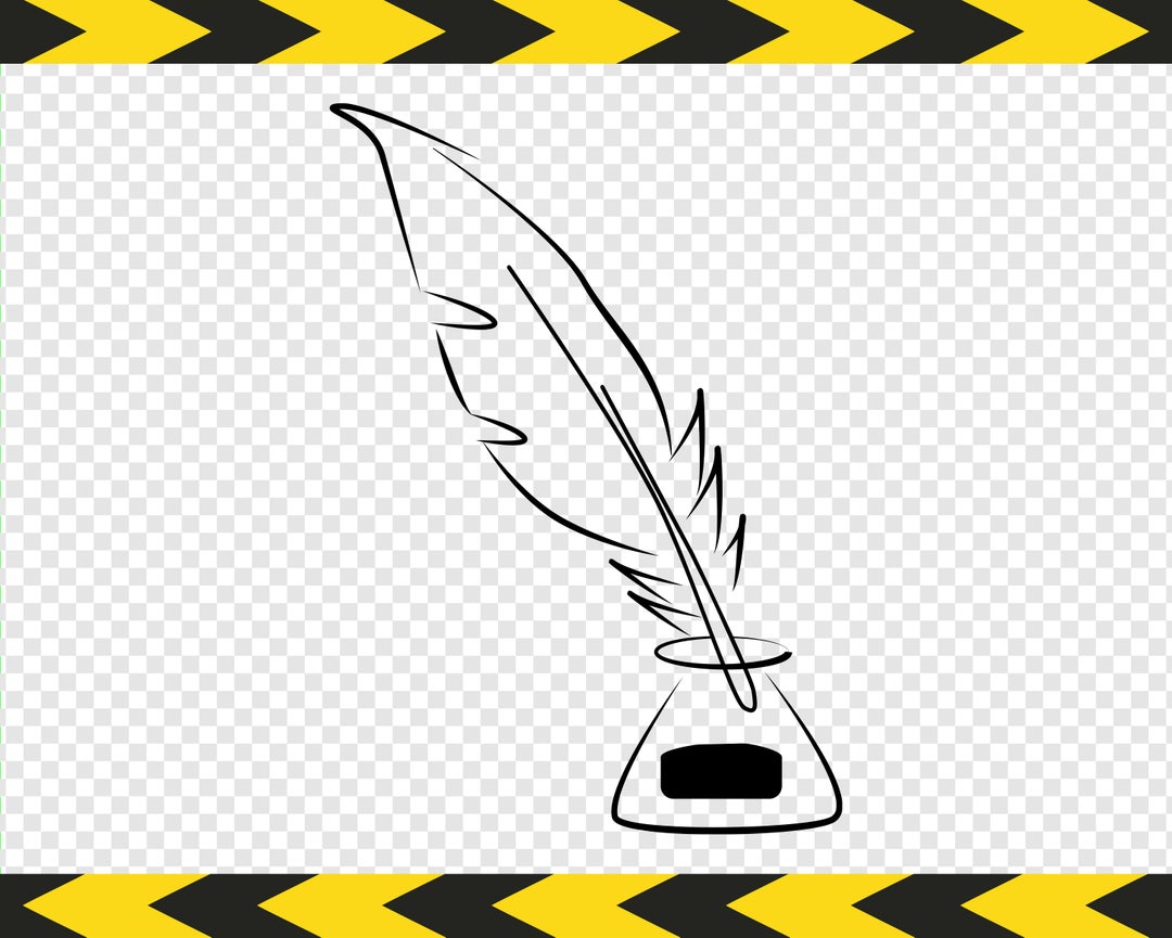 Feather Quill Pen SVG Ink Well Writer Writing Clipart Cut Files for ...