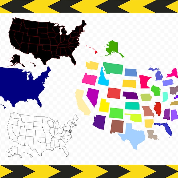 United States Map Pattern - Etsy